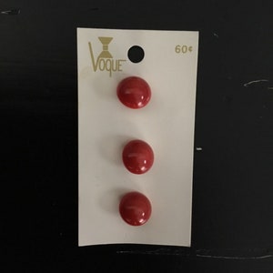 Vintage Vogue Buttons, Rustic Red - Etsy