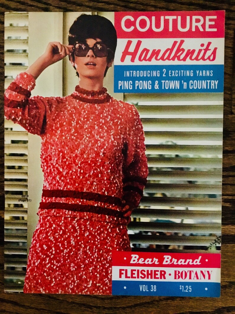 1968 Couture Handknits Pattern Magazine - Etsy