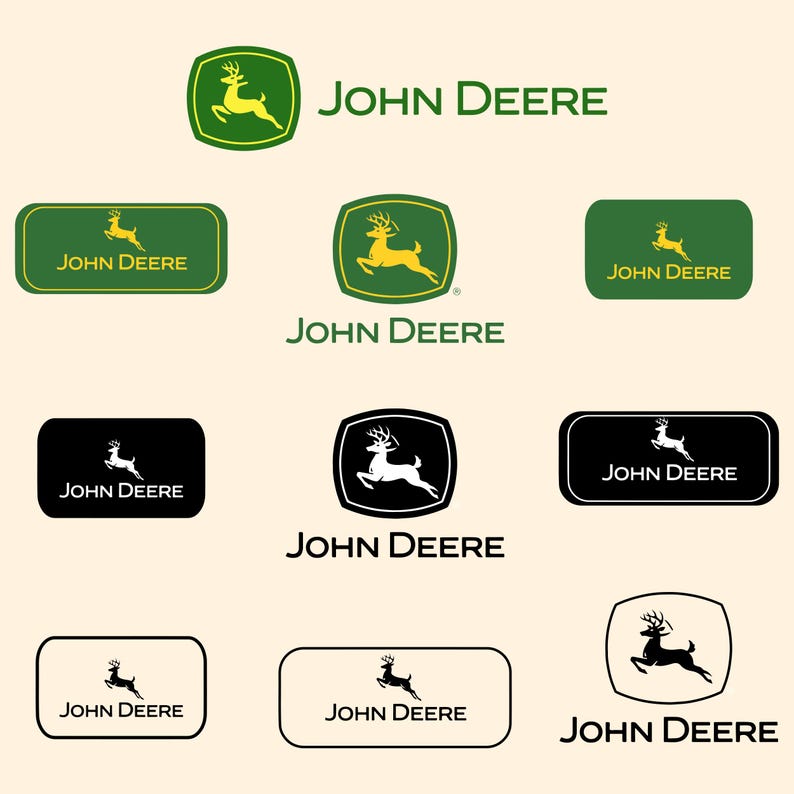 John Deere Logo Svg Farming Tractor Brand Logo Bundle Deer Symbol Svg ...