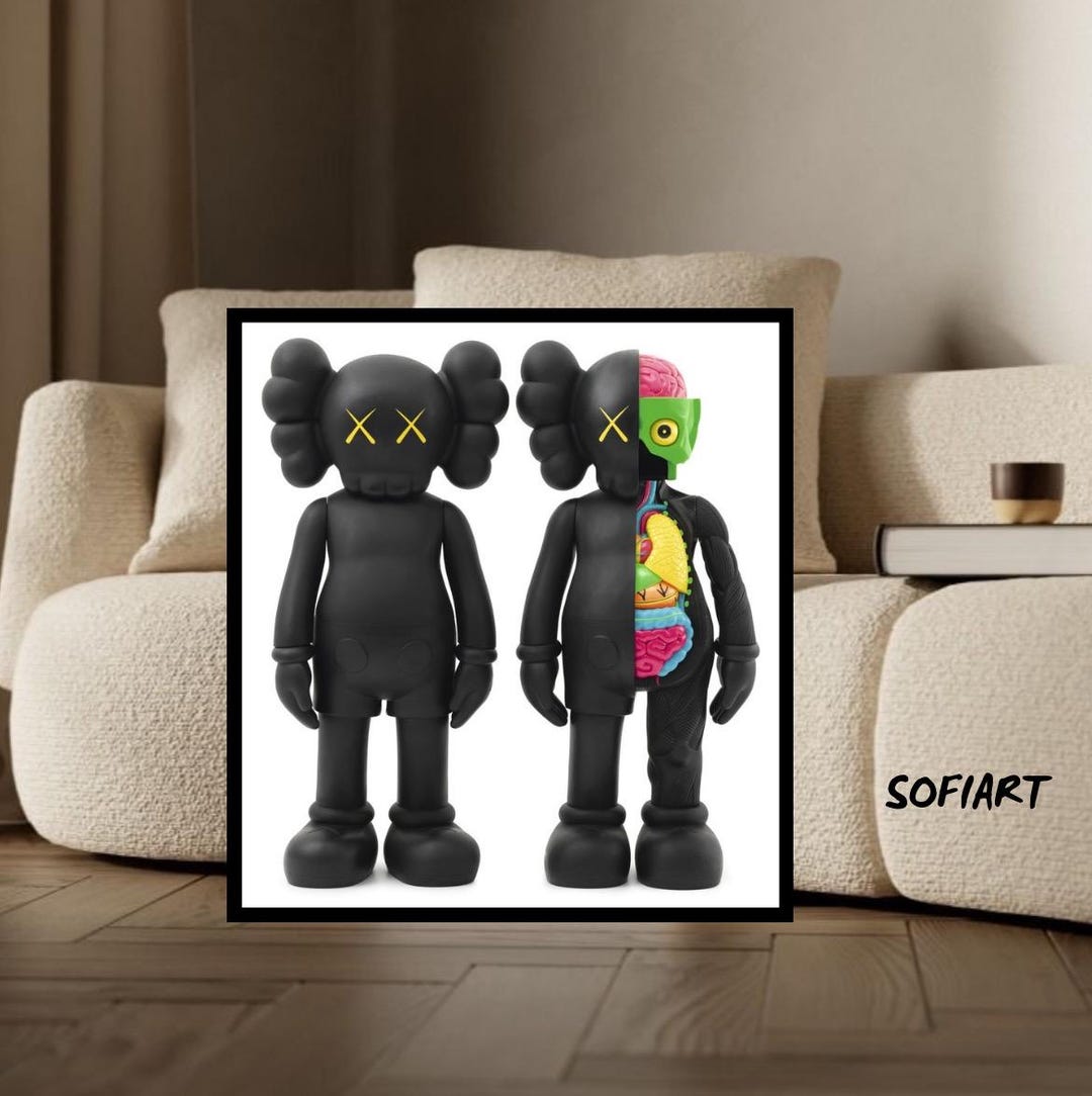 Painting Kaws KAWS Hypebeast Kaws Figures,kaws Art Decor,kaws Wall Art ...
