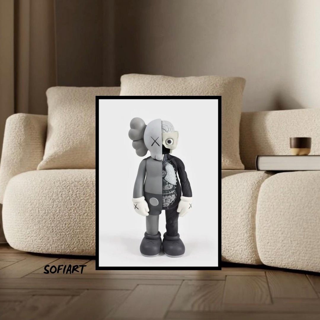 Painting Kaws KAWS Hypebeast Kaws Figure,kaws Art Decor,kaws Wall Art ...