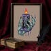 Dark Academia Cross Stitch Pattern – Cursed Flame Candle PDF Embroidery ...