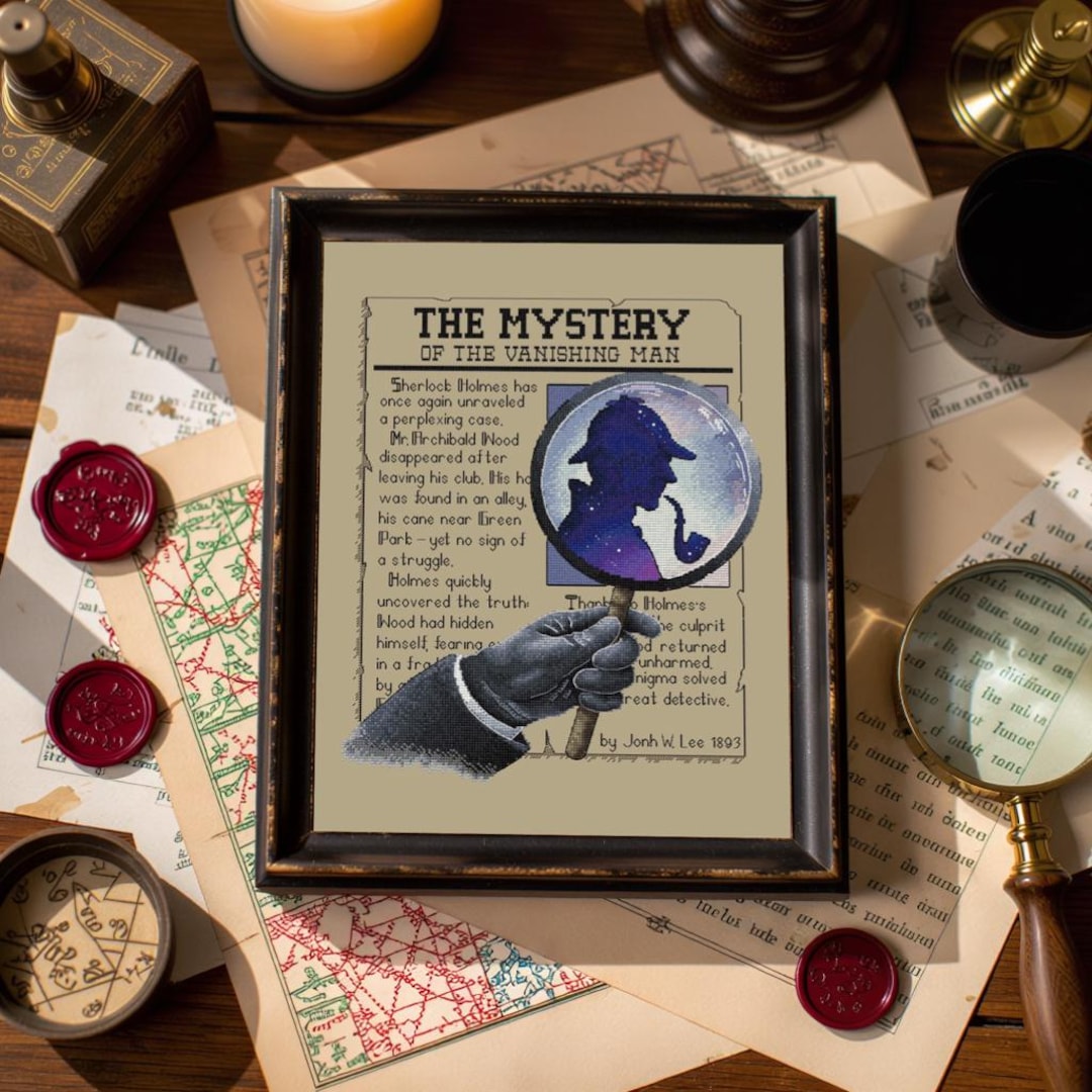 Detective Cross Stitch Pattern – Mystery, Sleuth, DIY Embroidery PDF - Etsy