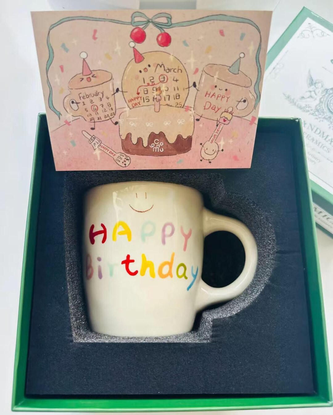 Handmade Ceramic Birthday Calendar Mug - Etsy