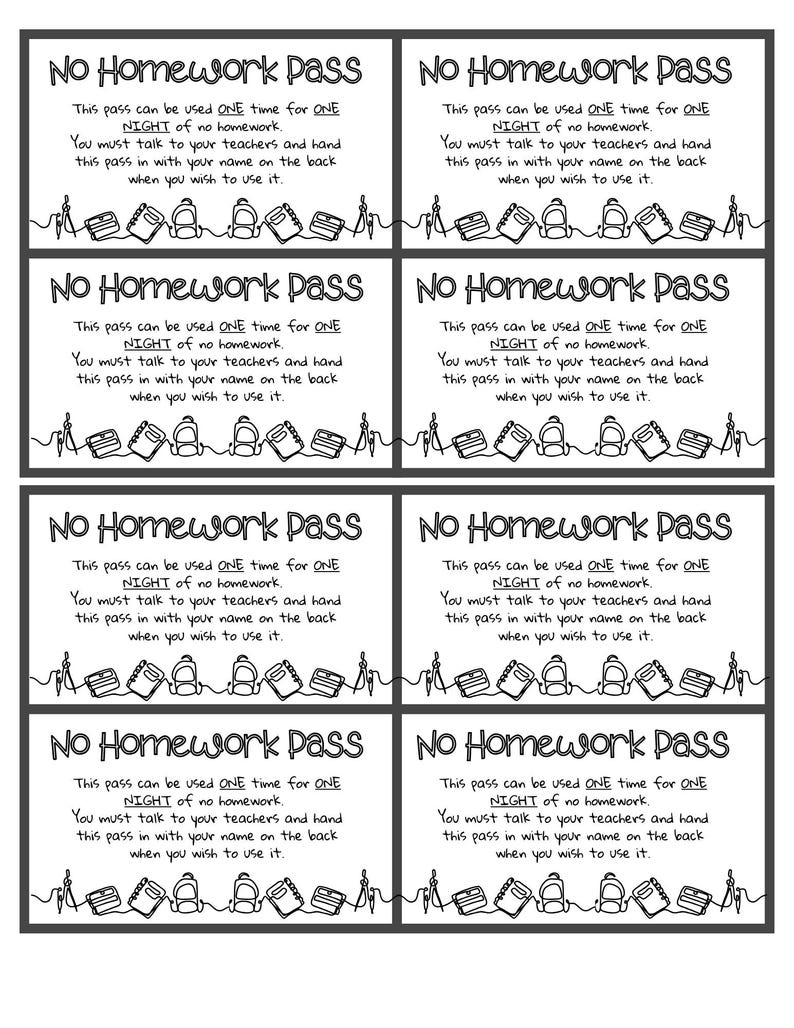 Classroom Reward Passes: Editable Student Motivation (digital Download ...