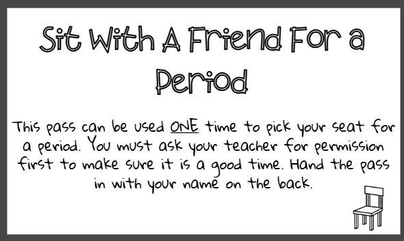 Classroom Reward Passes: Editable Student Motivation (digital Download ...