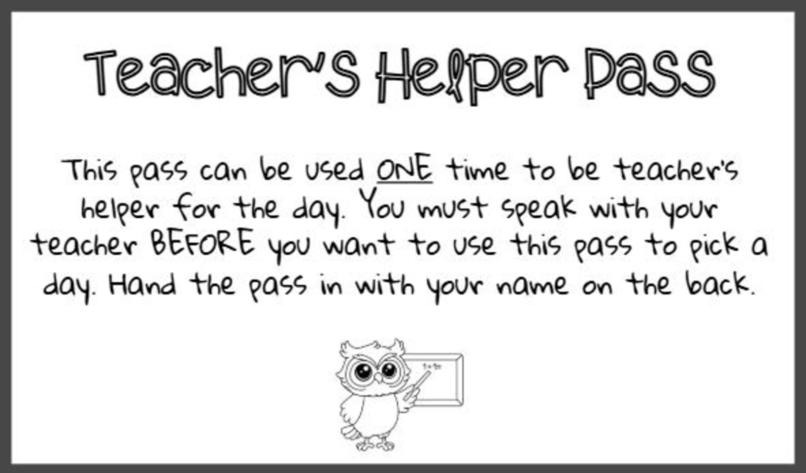 Classroom Reward Passes: Editable Student Motivation (digital Download ...