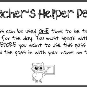 Classroom Reward Passes: Editable Student Motivation (digital Download ...