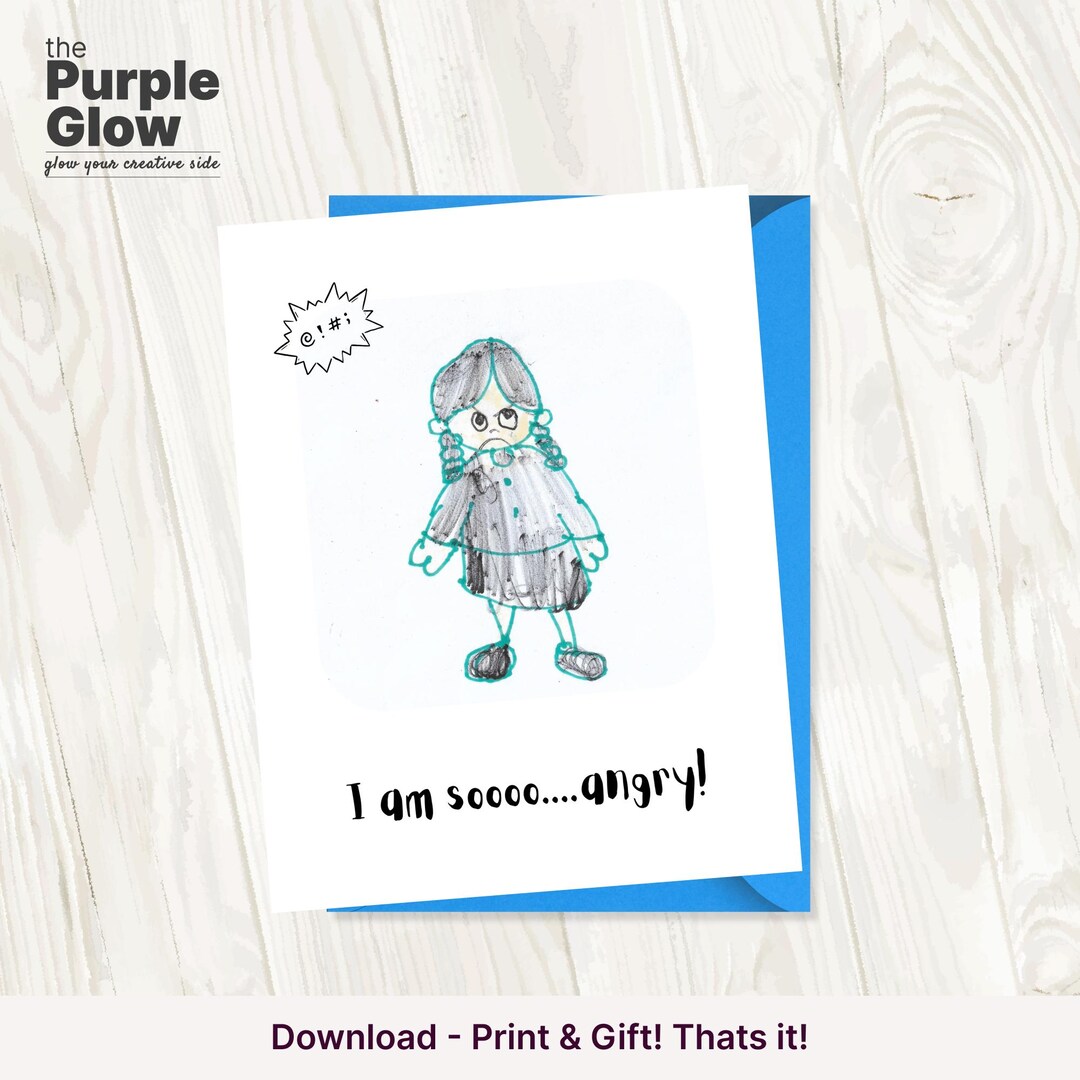 I Am so Angry! Angry Style Card. - Etsy