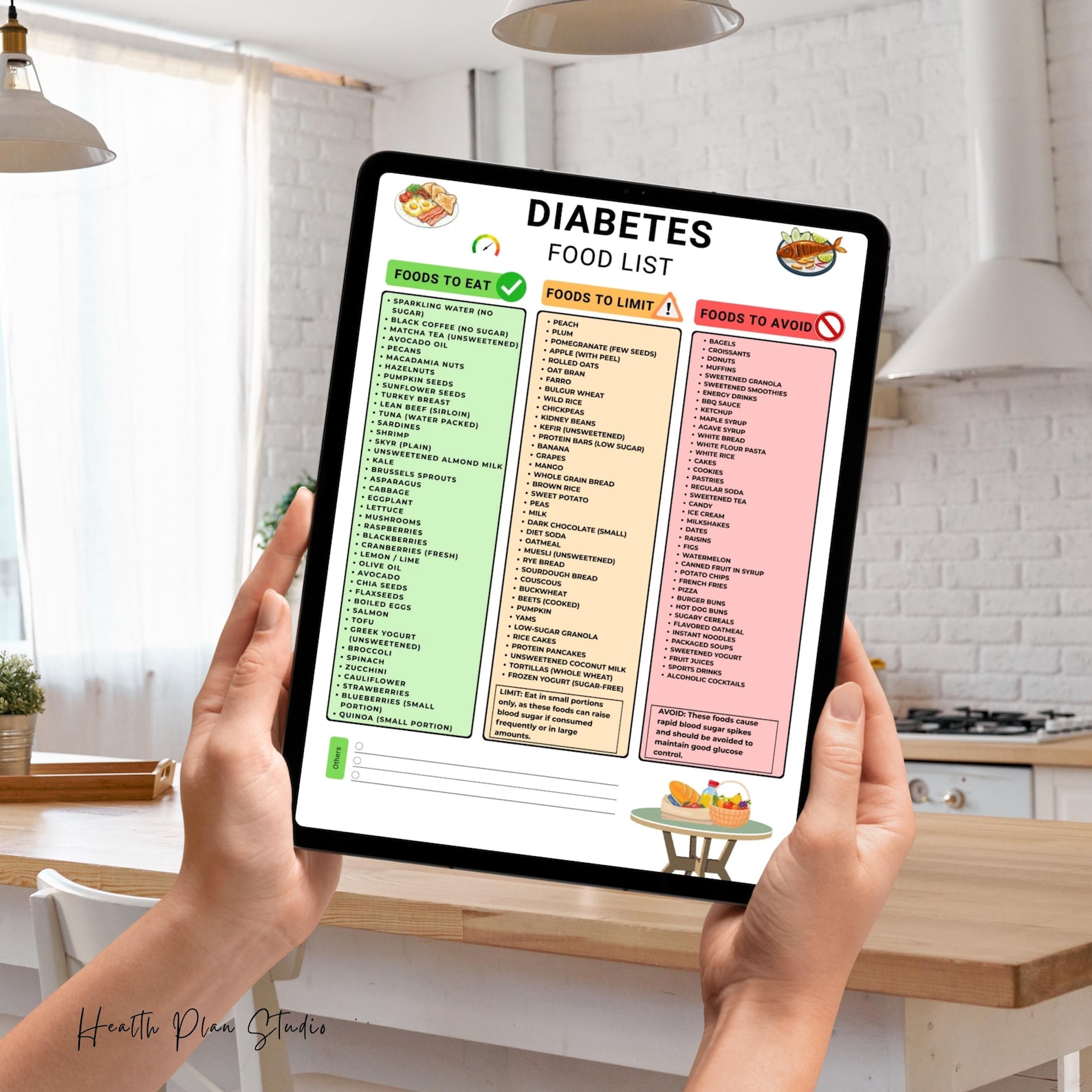 Diabetes Food Guide Printable,diabetic Food Chart,diabetic Food List ...