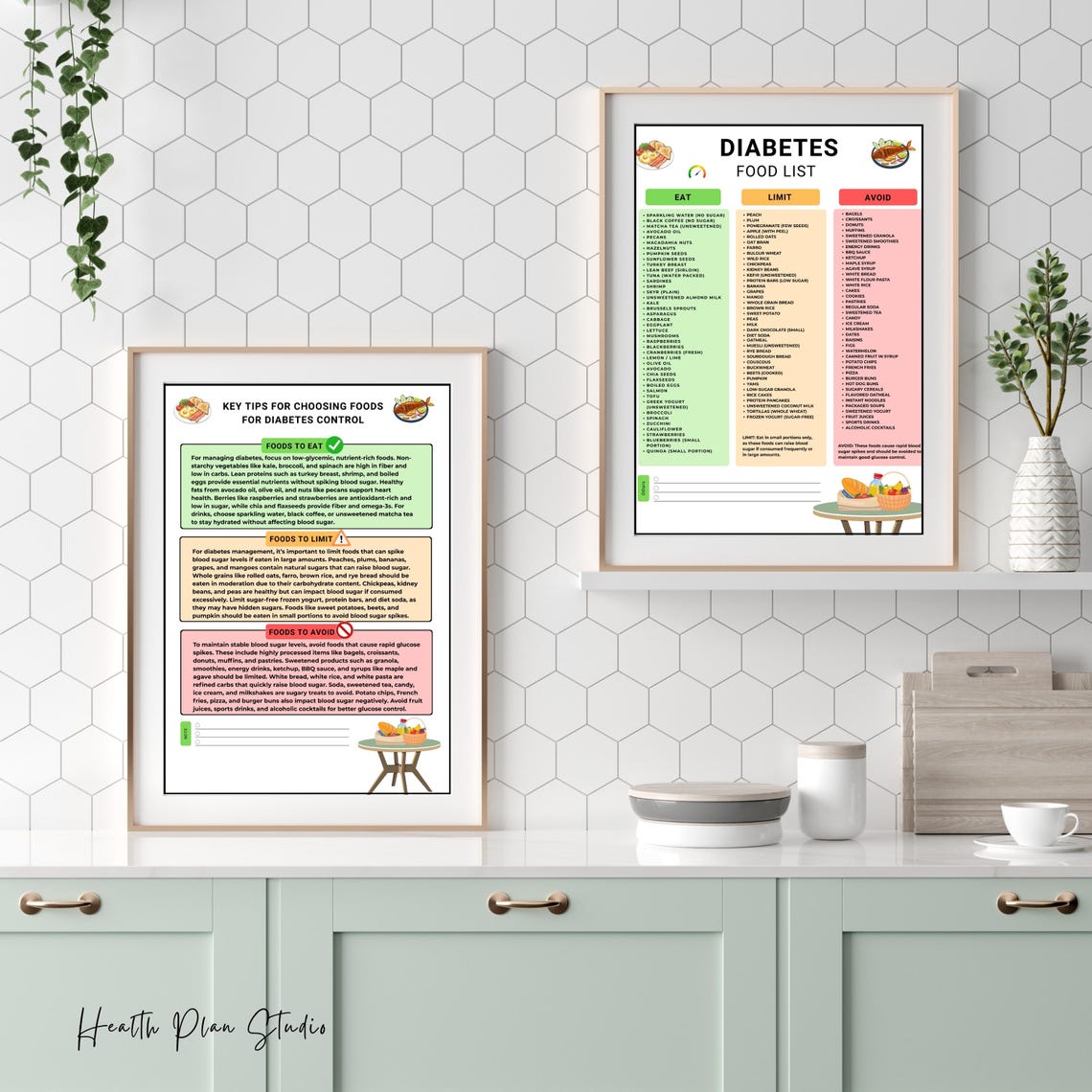 Diabetes Food Guide Printable,diabetic Food Chart,diabetic Food List ...