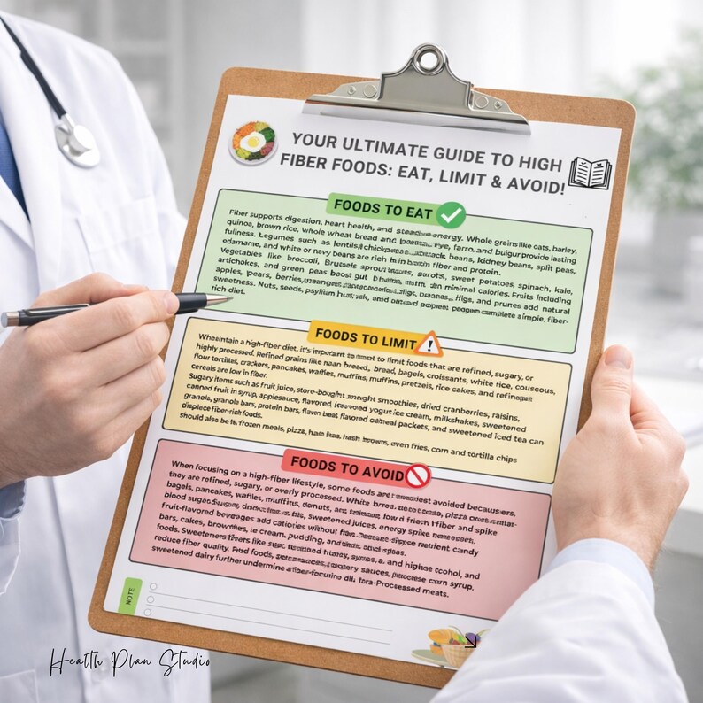 High Fiber Food List Printable, High Fiber Foods Chart,high Fiber Food ...