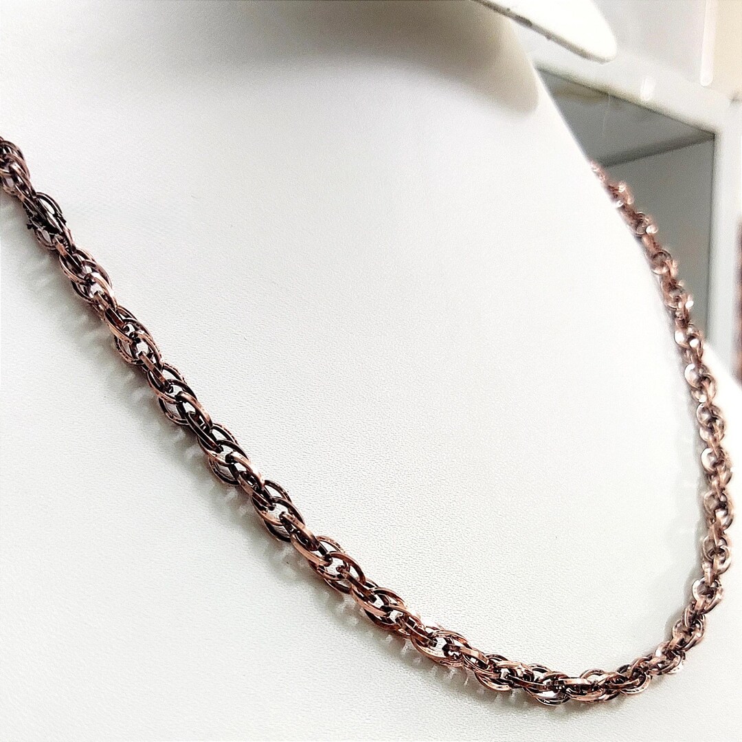 Lovely Handmade Copper Chain, 100% Solid Copper Chain, Oxidized Copper ...