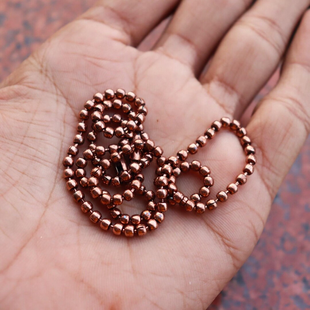 Handmade Copper Ball Chain, Round Copper Ball Chain, Stylish Chain ...