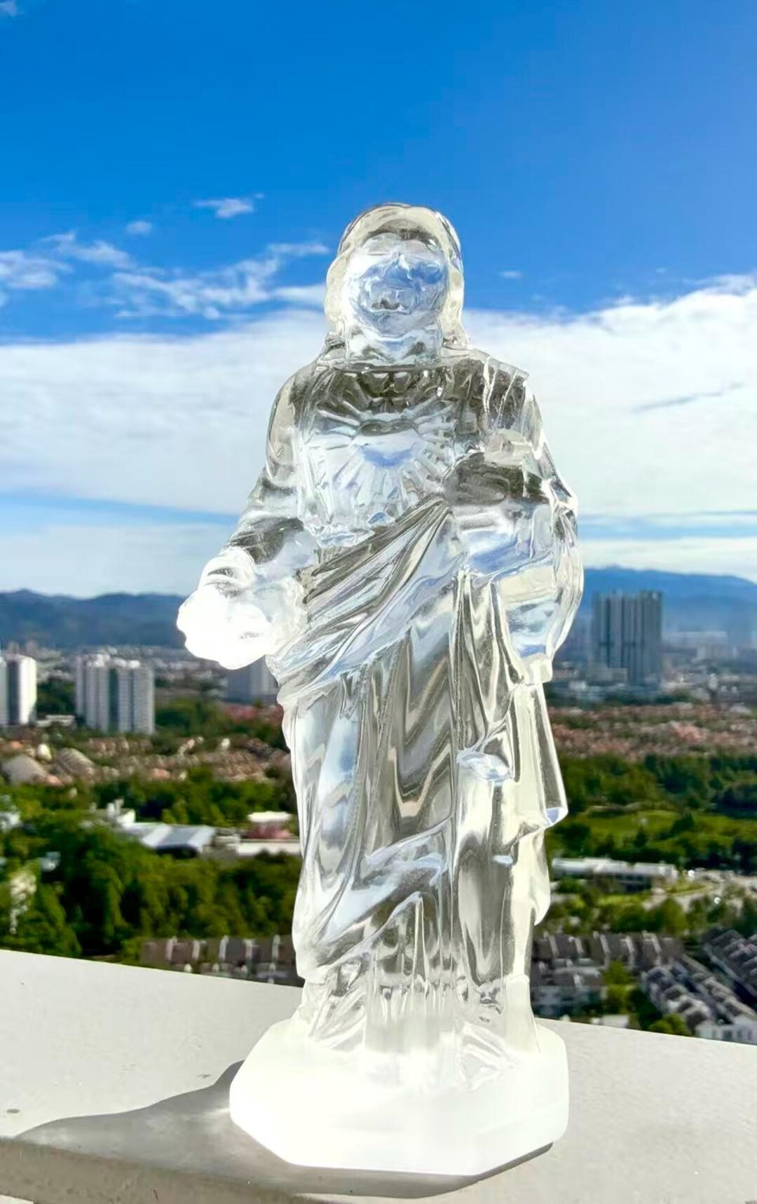 Handmade Crystal Jesus Christ Statue: Religious Figurine, Catholic Gift ...