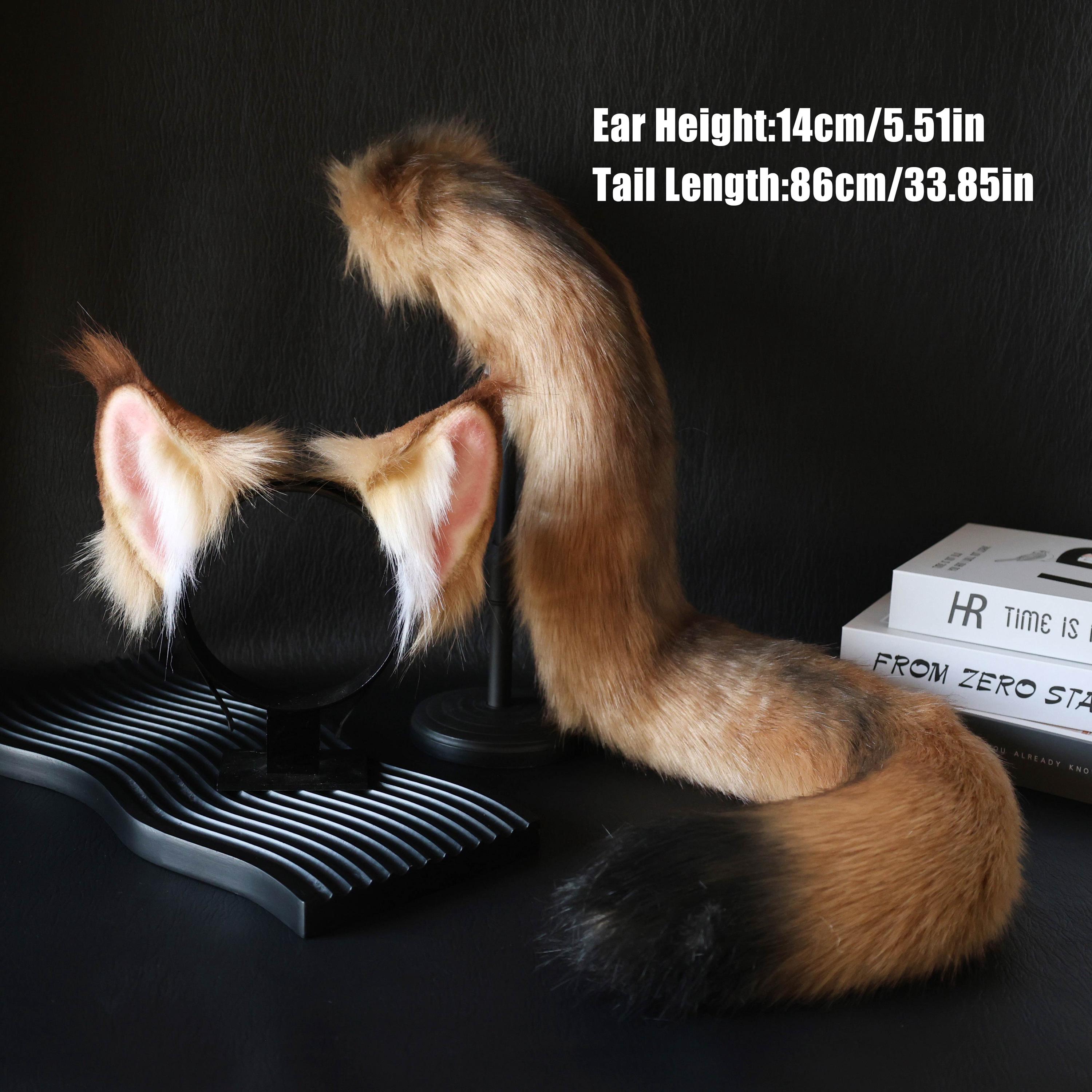 Faux Fur Forest Cat Ears and Tail Set, Cosplay Costume Accessory - Etsy