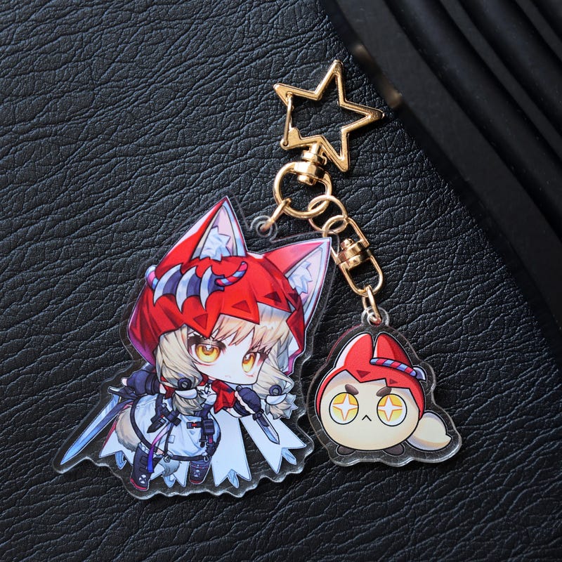 Chibi Anime Keyring - Etsy