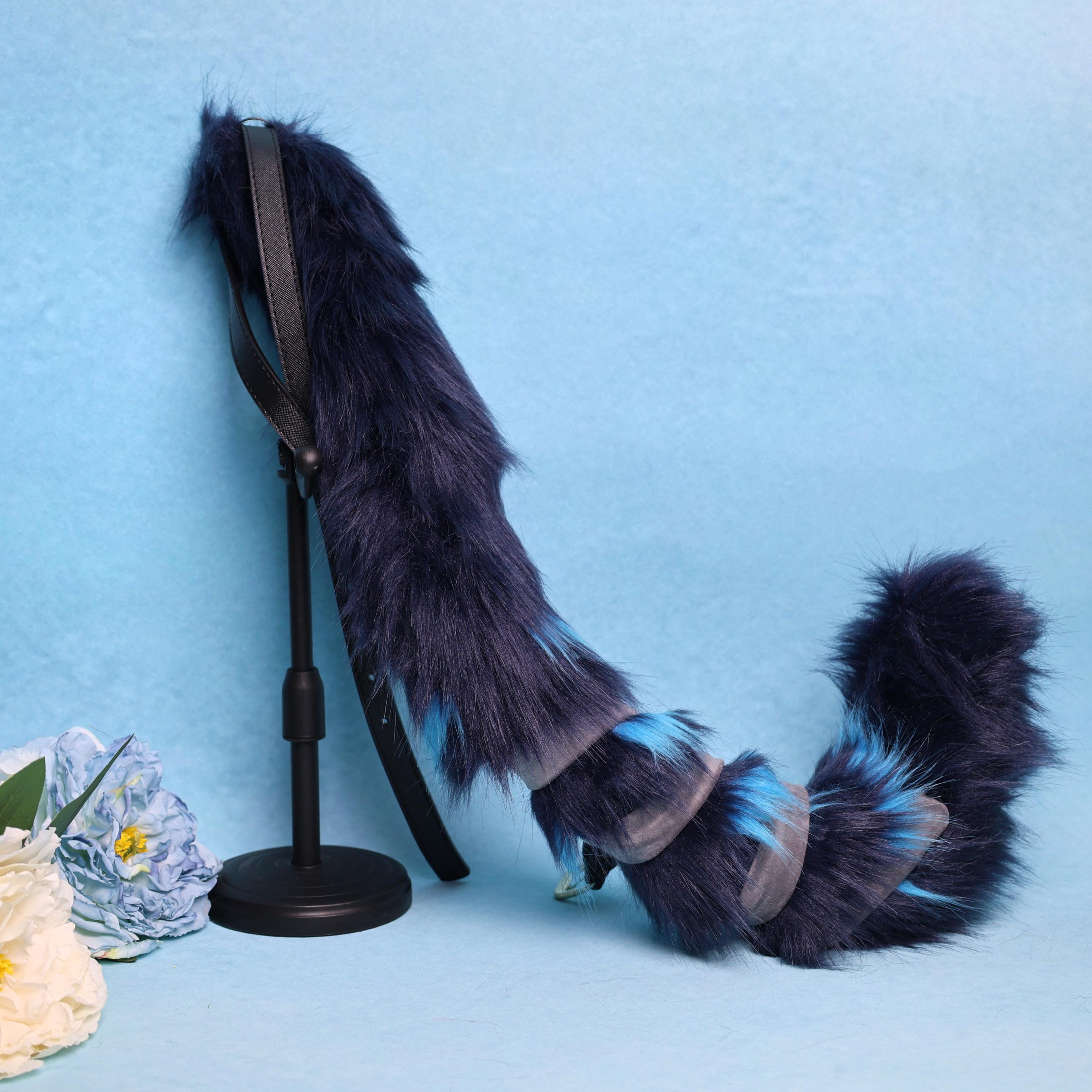 Valorant Owen Cosplay Set: Blue Gradient Faux Fur Ears & Tail - Etsy
