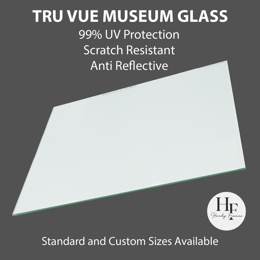 Tru Vue Ultra Clear Museum Glass, UV Blocking Glass for Art - Standard ...