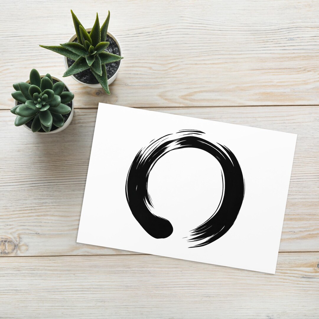 Enso White - Zen Buddhist Inspired Greetings Card - Japanese ...