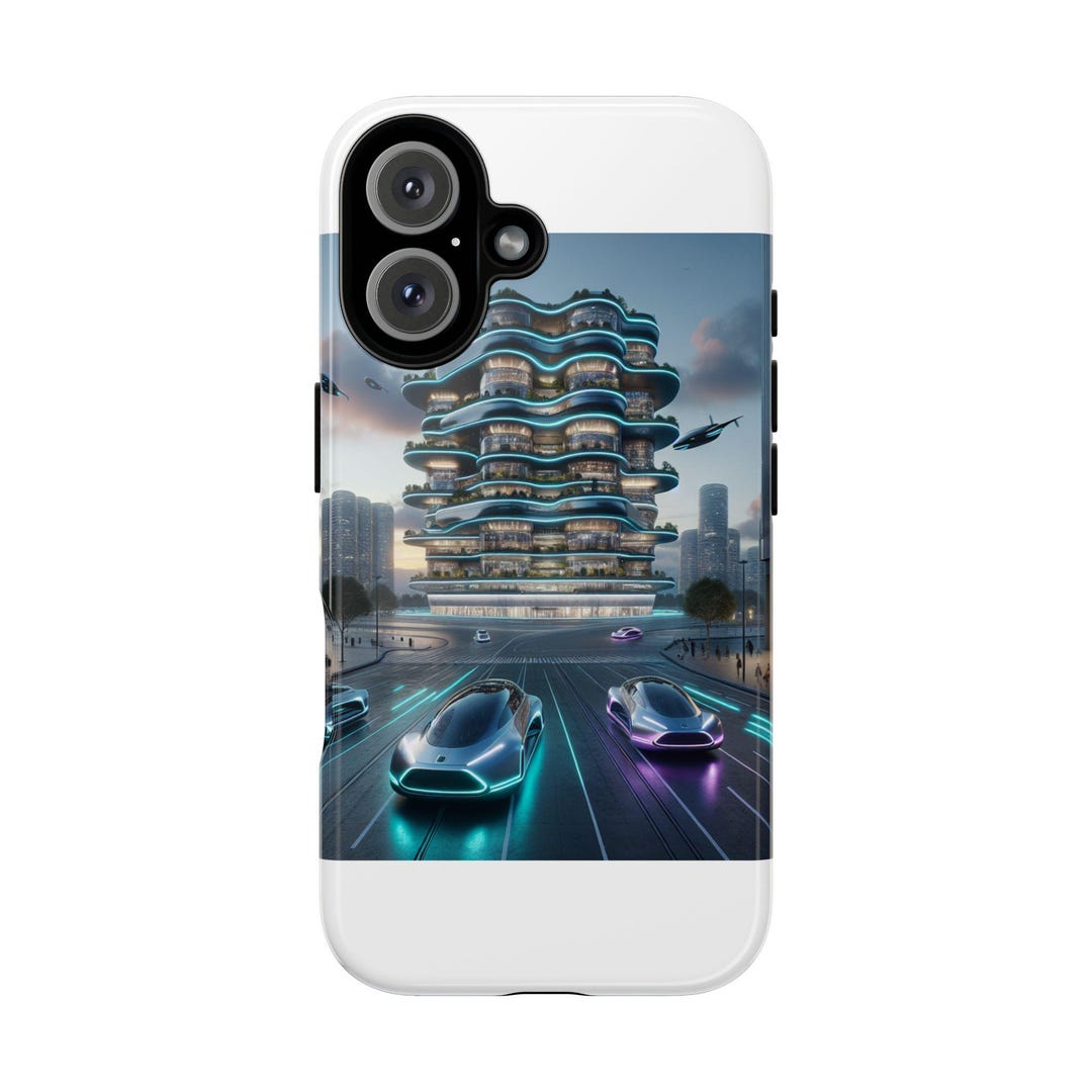 Futuristic Phone Case | Urban Aesthetic Design, Tough Cover, Gift for ...