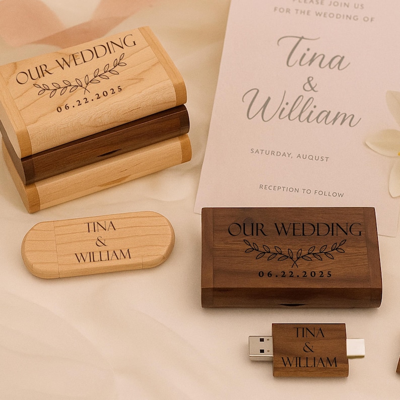 Engraved Wooden USB 3.0 High Speed Jump Drive With Box: Personalized ...