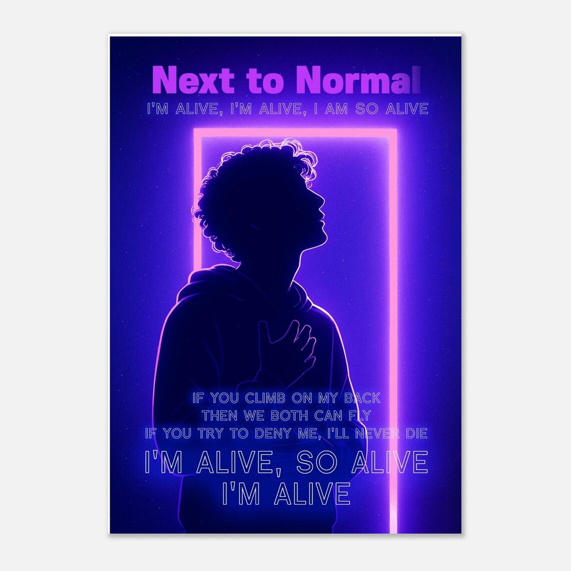 Next to Normal Broadway Poster: Theatre Quote Print, Musical Wall Art ...