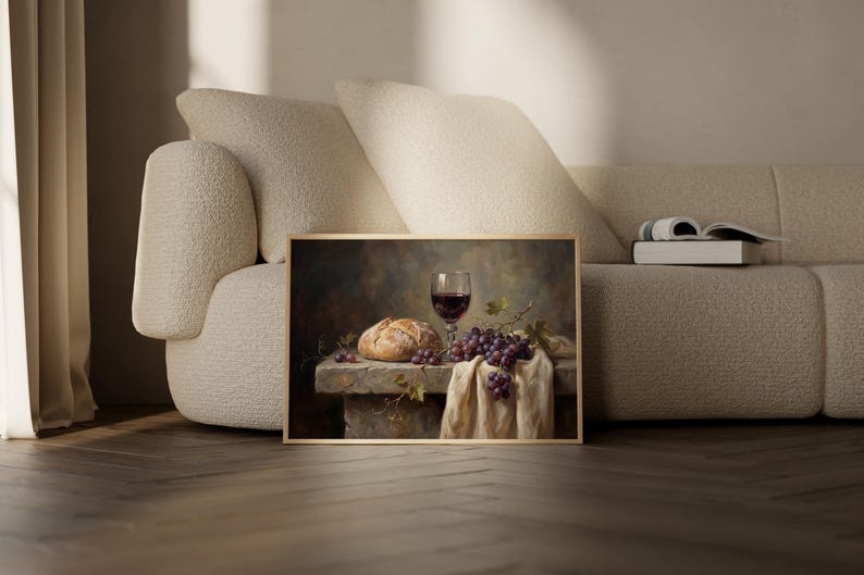Holy Communion Bread and Wine Christian Wall Art | Last Supper Still ...