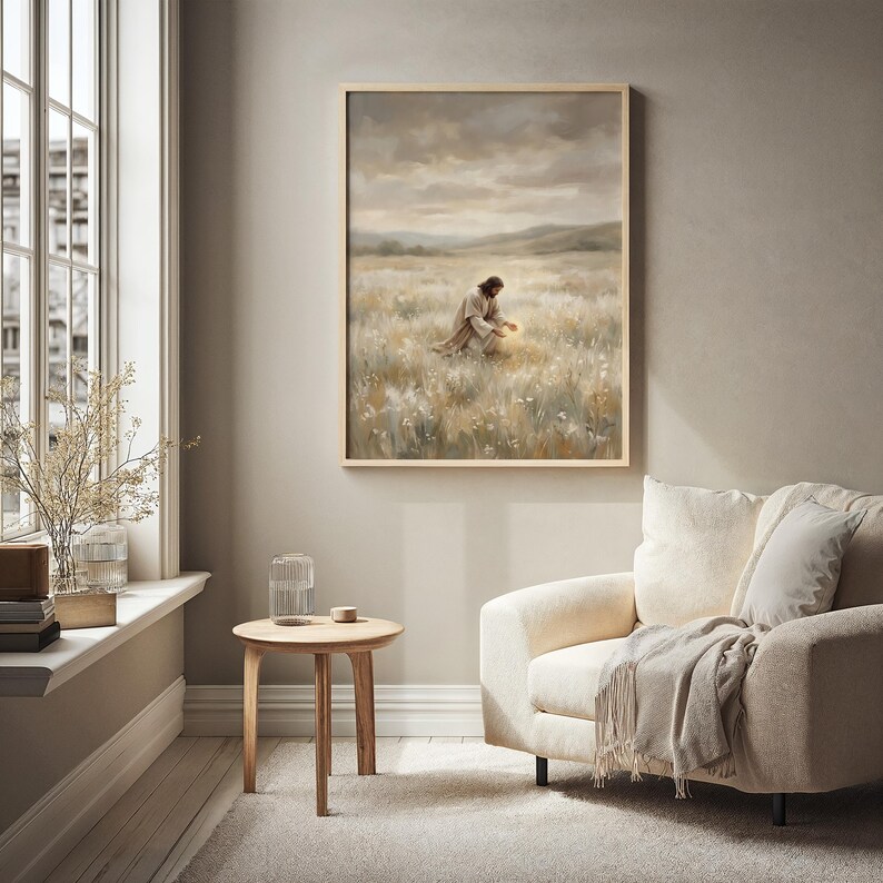 Jesus Planting Seeds Wall Art Printable | Christian Faith Artwork ...