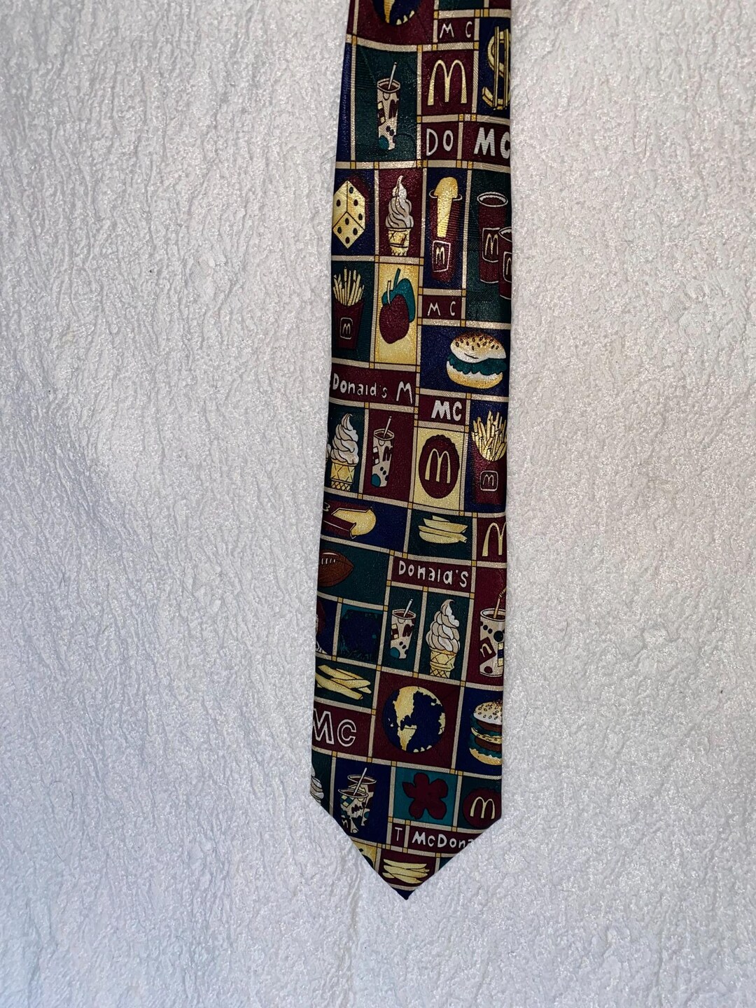 1994 Mcdonald’s Collectible Tie – Retro Novelty Fast Food Print ...