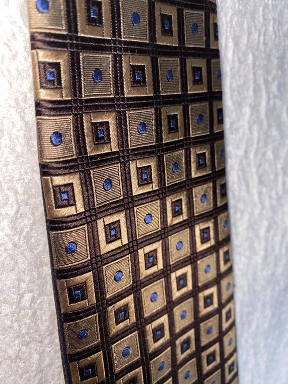 Vintage 1980s Greg Hunt by Atlas Design Tie – Gold & … - Gem
