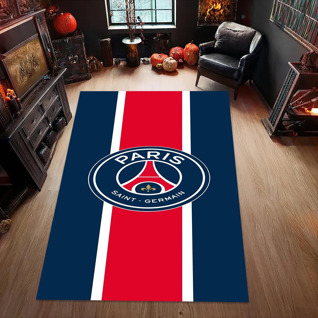 Paris Saint-germain Football Team Rug, PSG Carpet, Soccer Mat ...