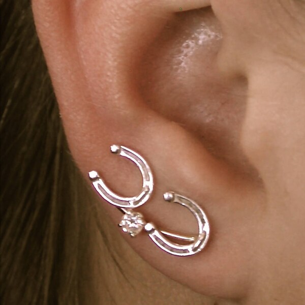 Ear Pin Earrings - Etsy