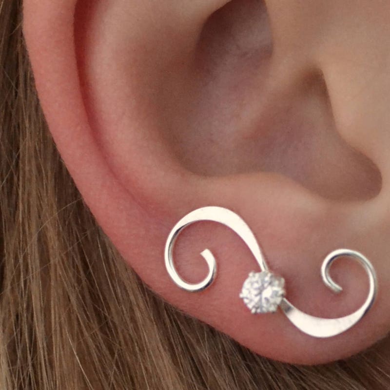 Curly Earrings - Etsy