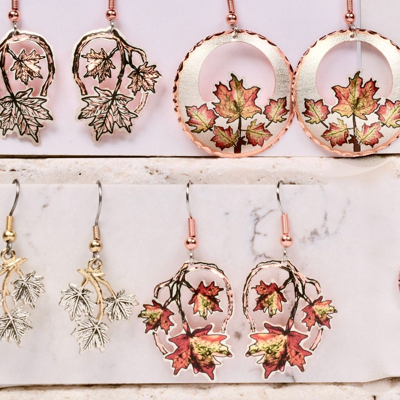 Autumn Leaf Earrings - Etsy