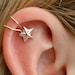 Western Star Ear Cuff Cartilage Non Pierced Helix Ear - Etsy