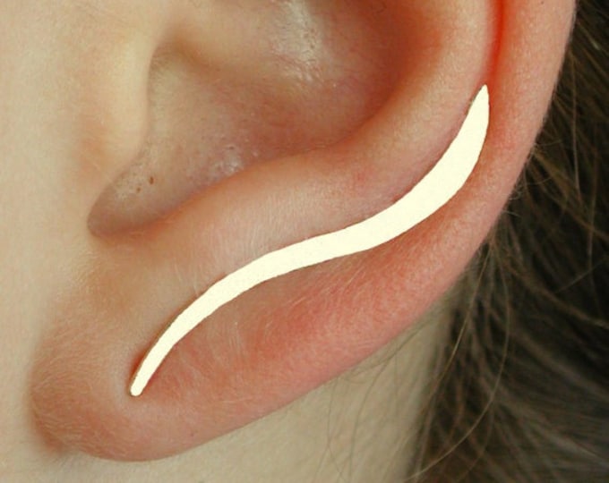 Smooth Wave • Ear Climber • Ear Crawler • Ear Pin • Ear Climbers ...