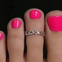 Sterling Silver Adjustable Toe Rings: Floral, Heart, Leaf Designs - Etsy
