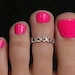 Sterling Silver Adjustable Toe Rings: Floral, Heart, Leaf Designs - Etsy