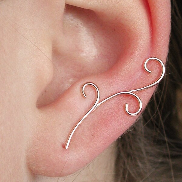 Curly Earrings - Etsy