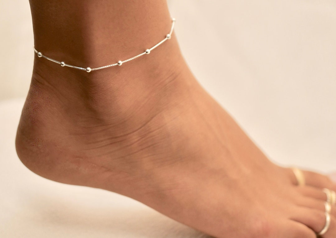 Satellite • Anklet • Silver Anklet • Layered Anklet • Anklets for Women ...