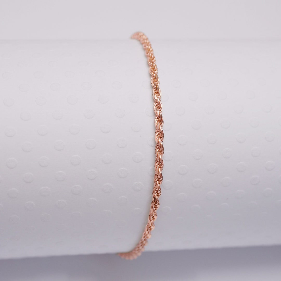 Rope • Anklet • Rose Gold Anklet • Simple Anklet • Anklet Bracelets ...