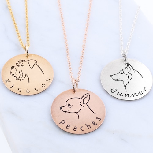 Custom Dog Necklace With Namepersonalized Jewelry for - Etsy
