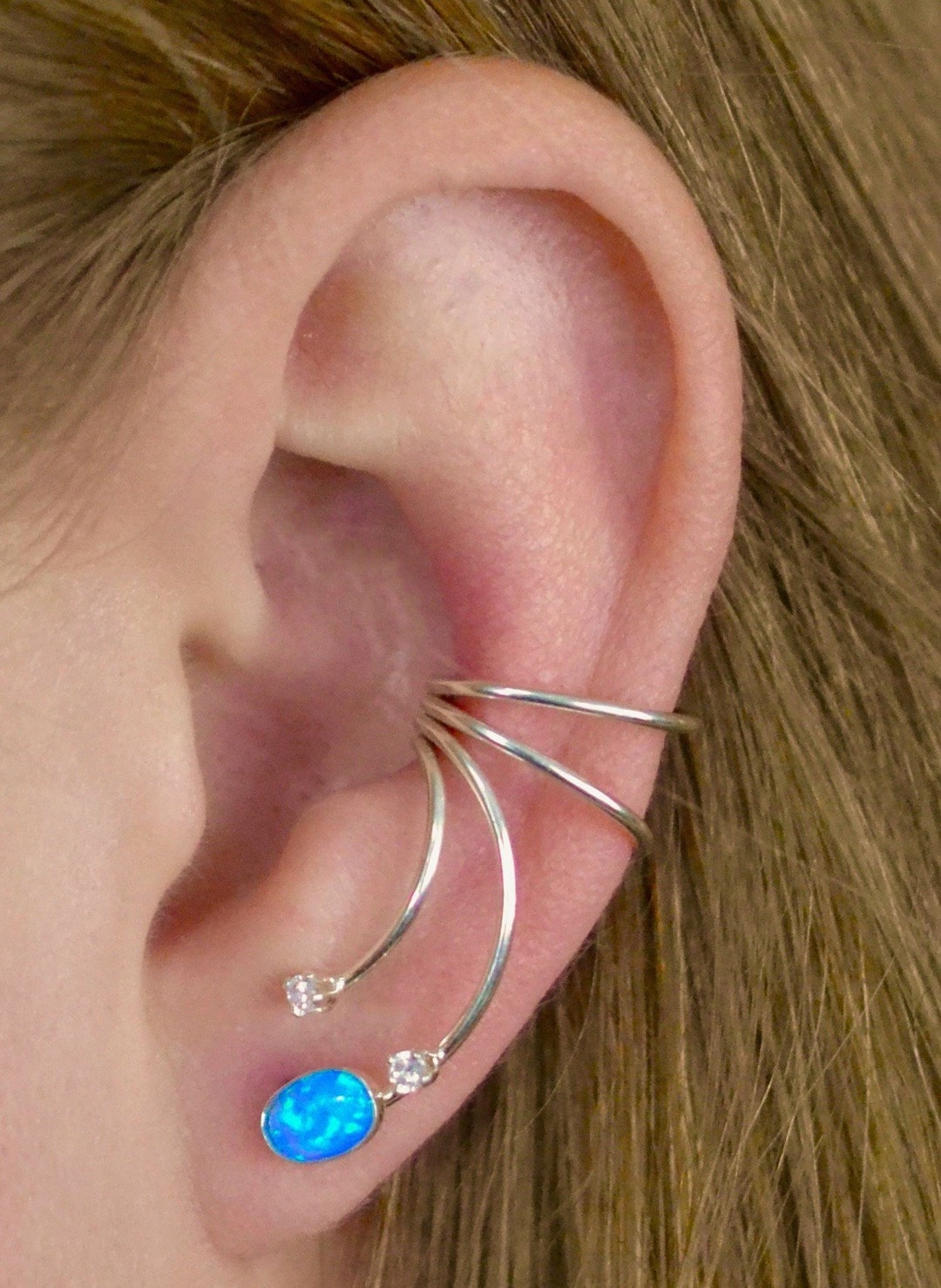 Opal • Ear Wrap • Ear Cuff • Opal Ear Cuff • Opal Ear Crawler ...