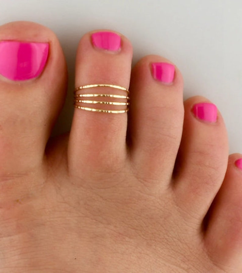 Buy Four in One Toe Ring • Rose Gold • Custom Fitted to Your Toe • TR10 ...