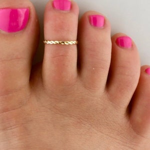 Braid • Toe Ring • Midi Ring • Simple Ring • Minimalist Ring • Stacking Ring - Knuckle Ring ...