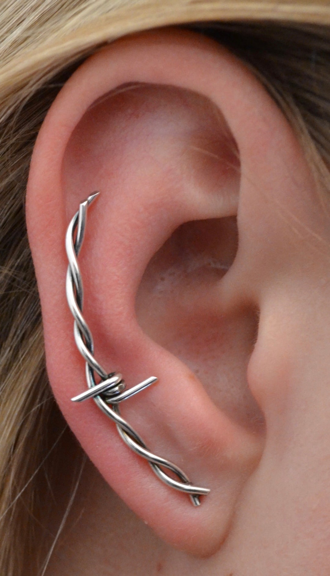 Barbed Wire • Ear Climber • Ear Pin • Earring Pin • Ear Climbers • Ear ...