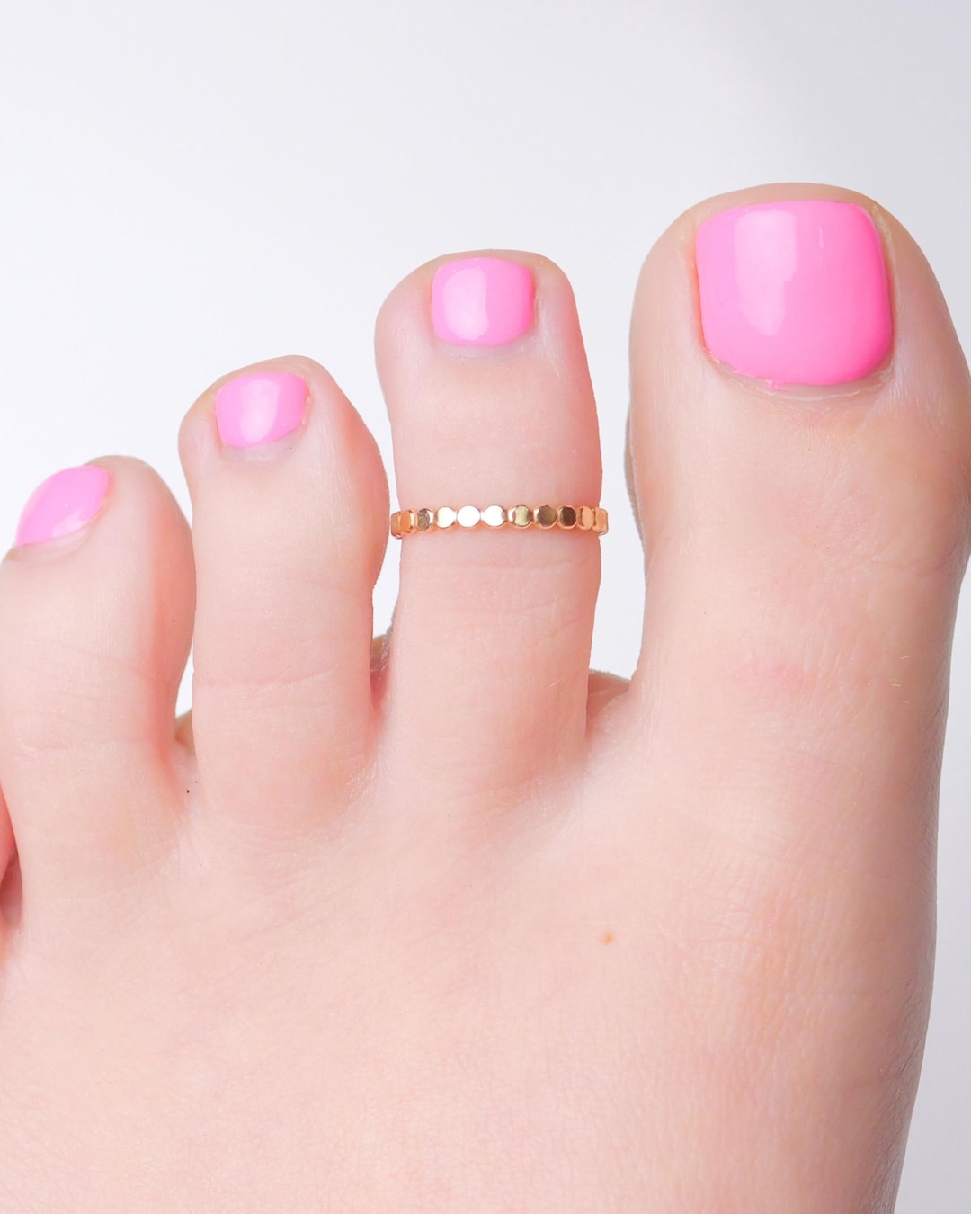 Tiny Dots Toe Ring • Gold Filled or Sterling Silver • Custom Fitted ...