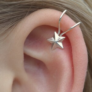 Western Star • Ear Cuff • Cartilage • Non Pierced • Helix Ear Cuff • Cowgirl Ear Jewelry • Helix ...