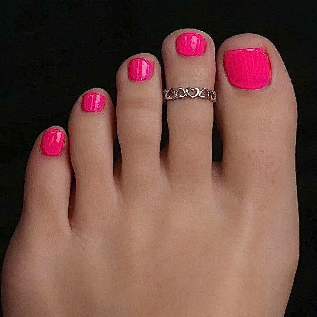 Heart Eternity Toe Ring Sized and Fitted in Sterling Silver or Gold ...